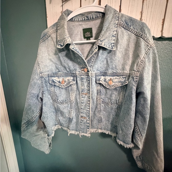 wild fable | Jackets & Coats | Wild Fable Light Blue Cropped Jean ...
